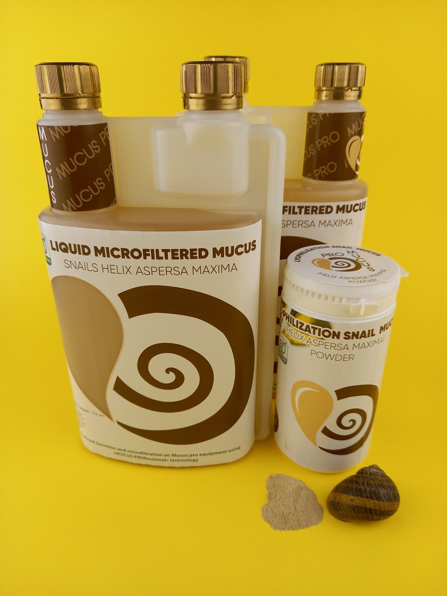 Natural snail mucus without additives of the Mucus pro class